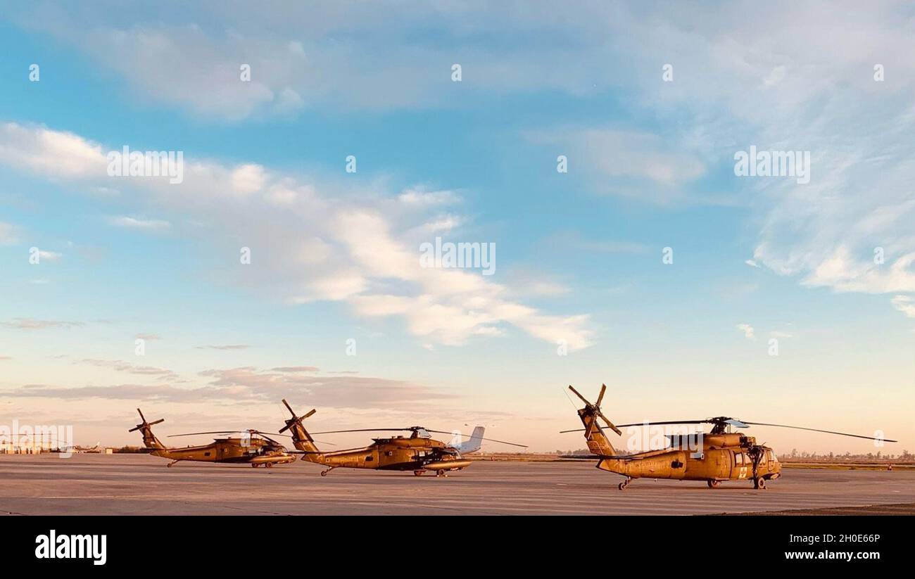 A UH-60 Black Hawk helicopter, assigned to Charlie Company, 2-104th ...