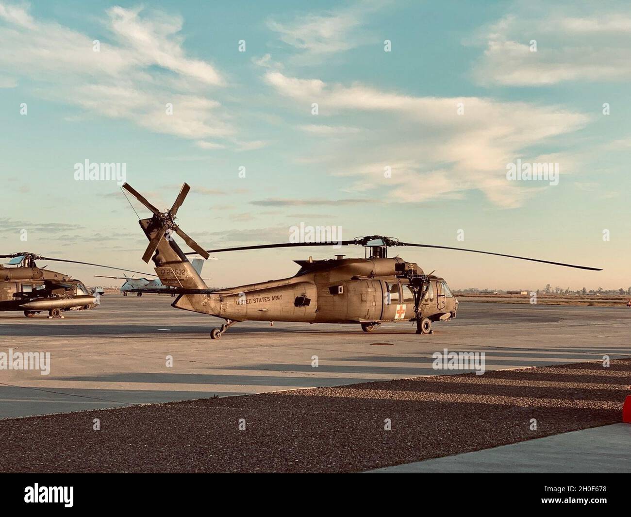 A UH-60 Black Hawk helicopter, assigned to Charlie Company, 2-104th ...