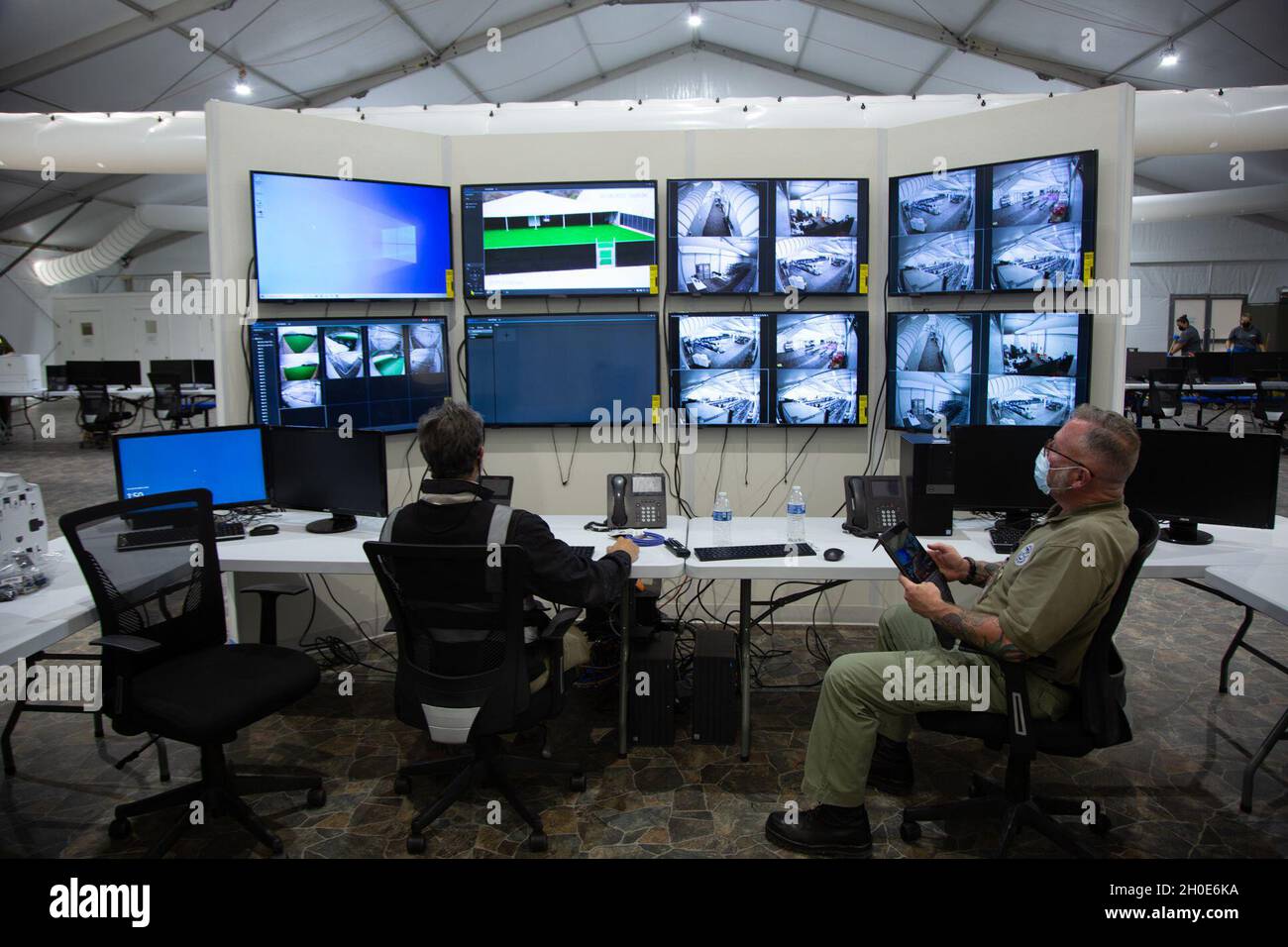 Temporary processing facilities are constructed in Donna, Texas, Feb. 8 ...