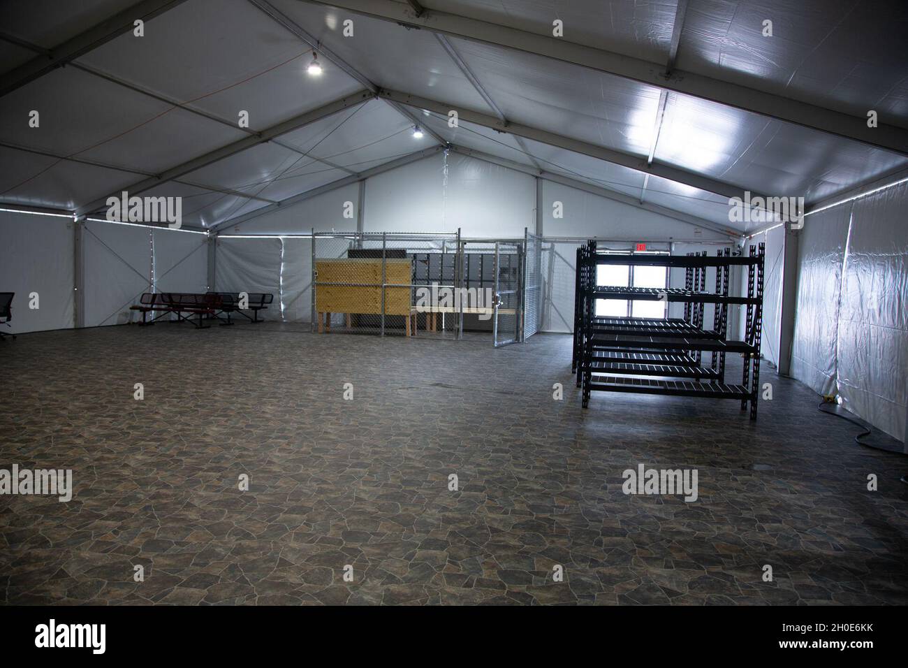 Temporary processing facilities are constructed in Donna, Texas, Feb. 8 ...