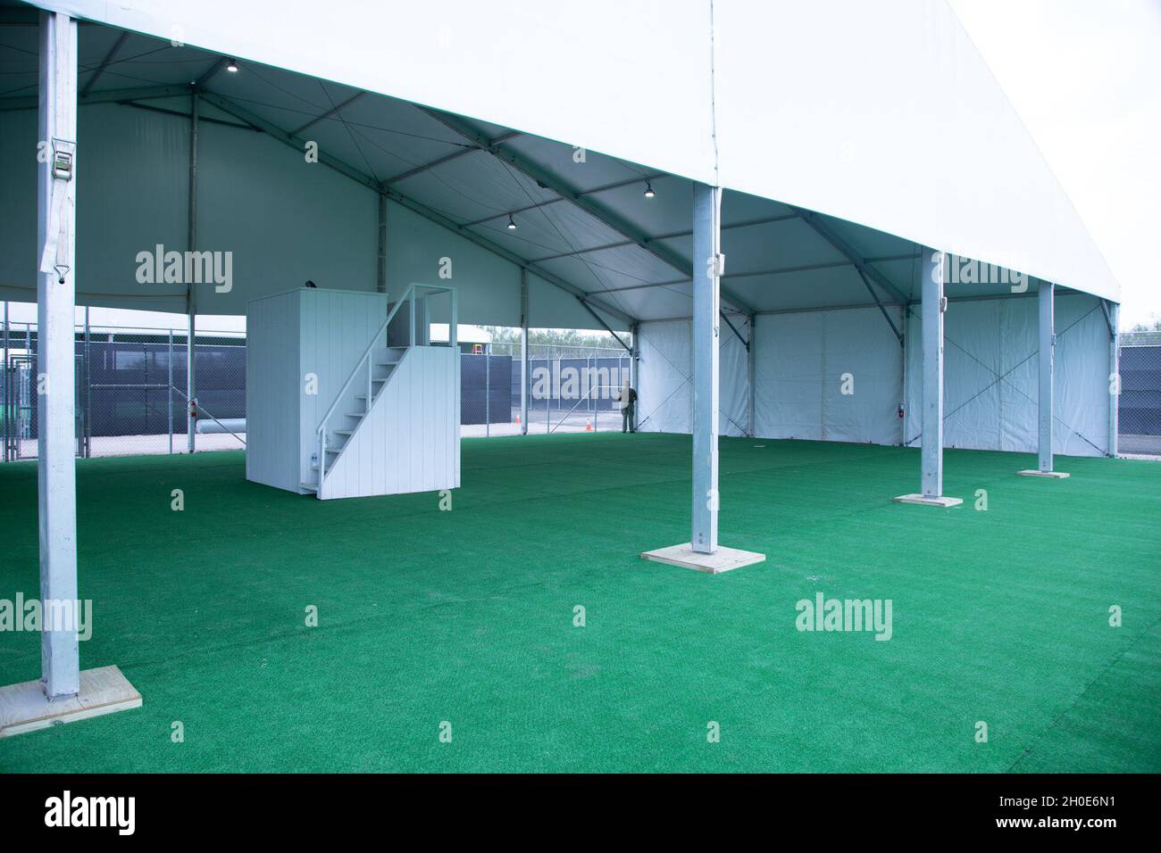Temporary processing facilities are constructed in Donna, Texas, Feb. 8 ...