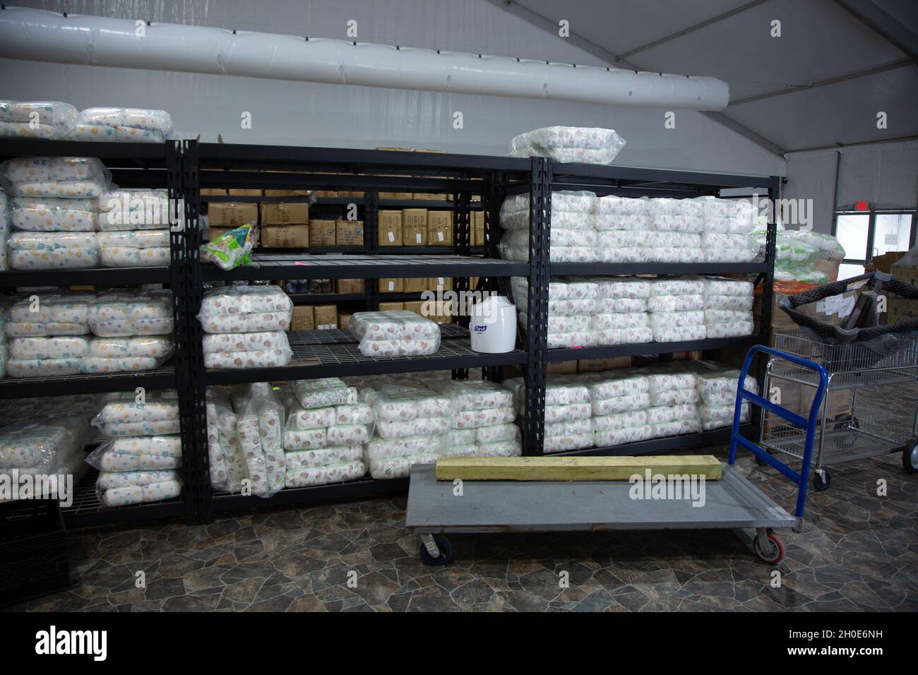 Temporary processing facilities are constructed in Donna, Texas, Feb. 8 ...
