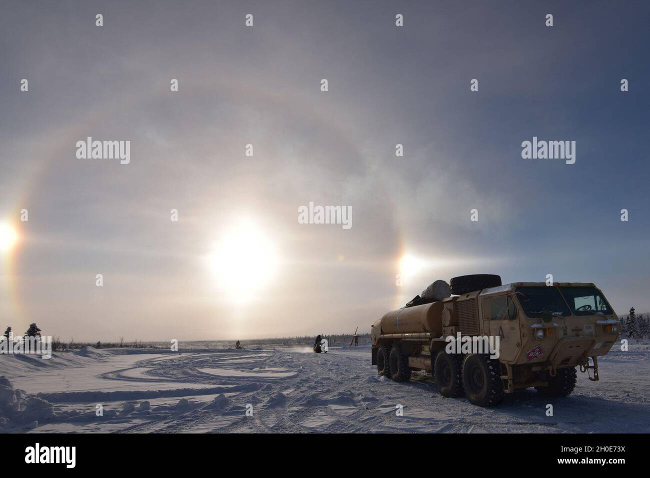 A fuel truck from the 725th Brigade Support Battalion (Airborne), 4th ...