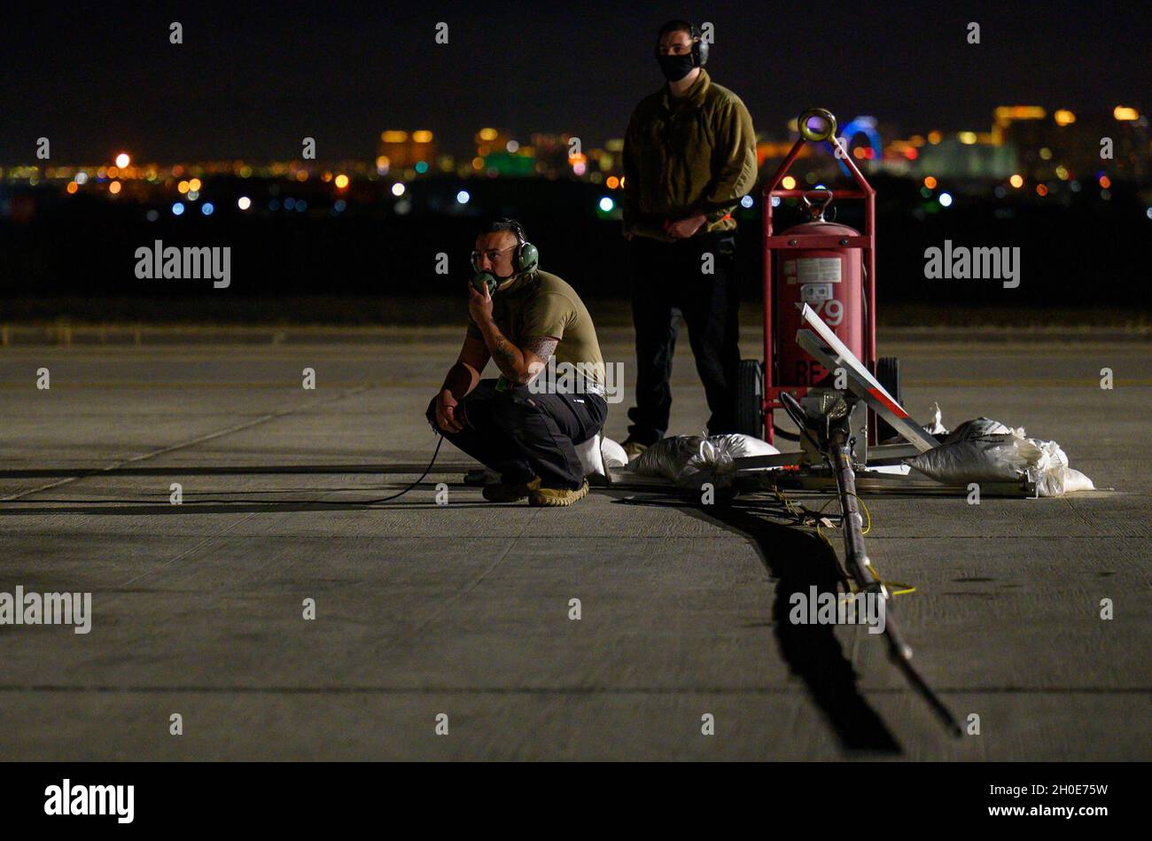 Senior Airmen Vincent Diaz and Lucas Tucker, tactical aircraft ...