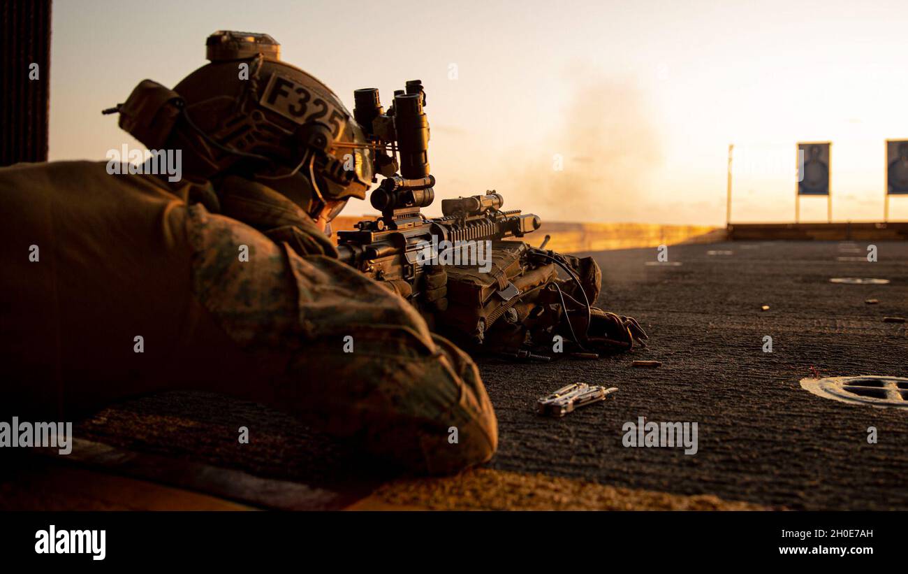 U.S. Marine Corps Cpl. Patrick Schrock, a reconnaissance Marine with ...