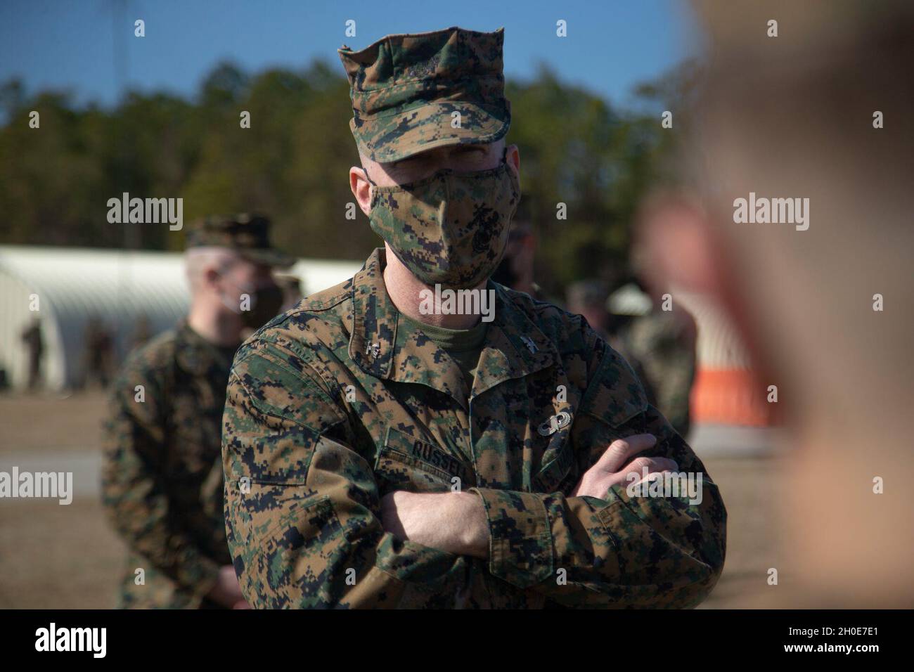 U.S. Marine Corps Col. Brian Russell, commanding officer, II Marine ...