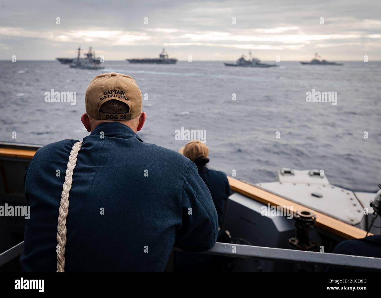 Cmdr. Ryan T. Easterday, commanding officer of the Arleigh Burke-class ...