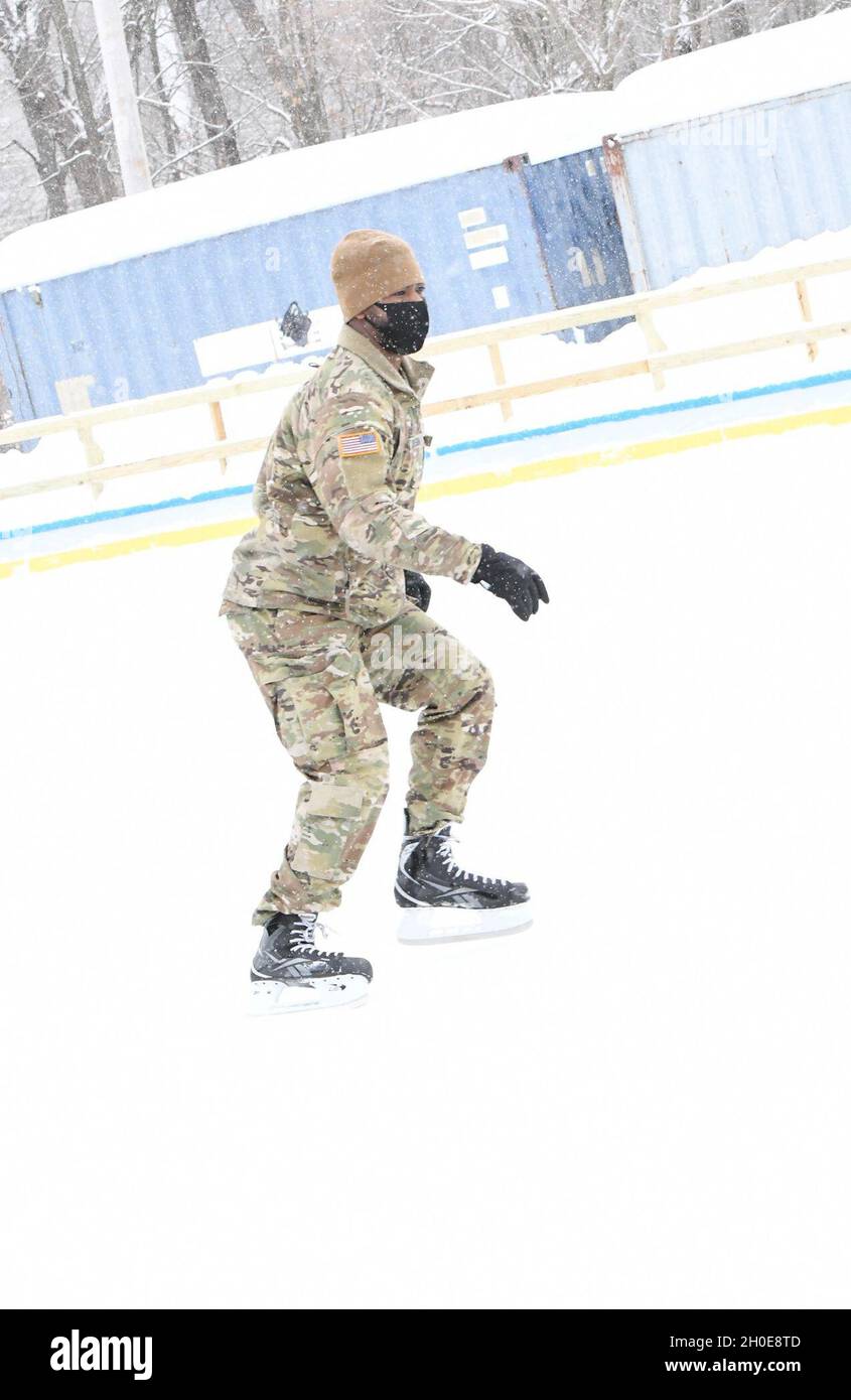 A Soldier assigned to 10th Combat Aviation Brigade spends part of his ...
