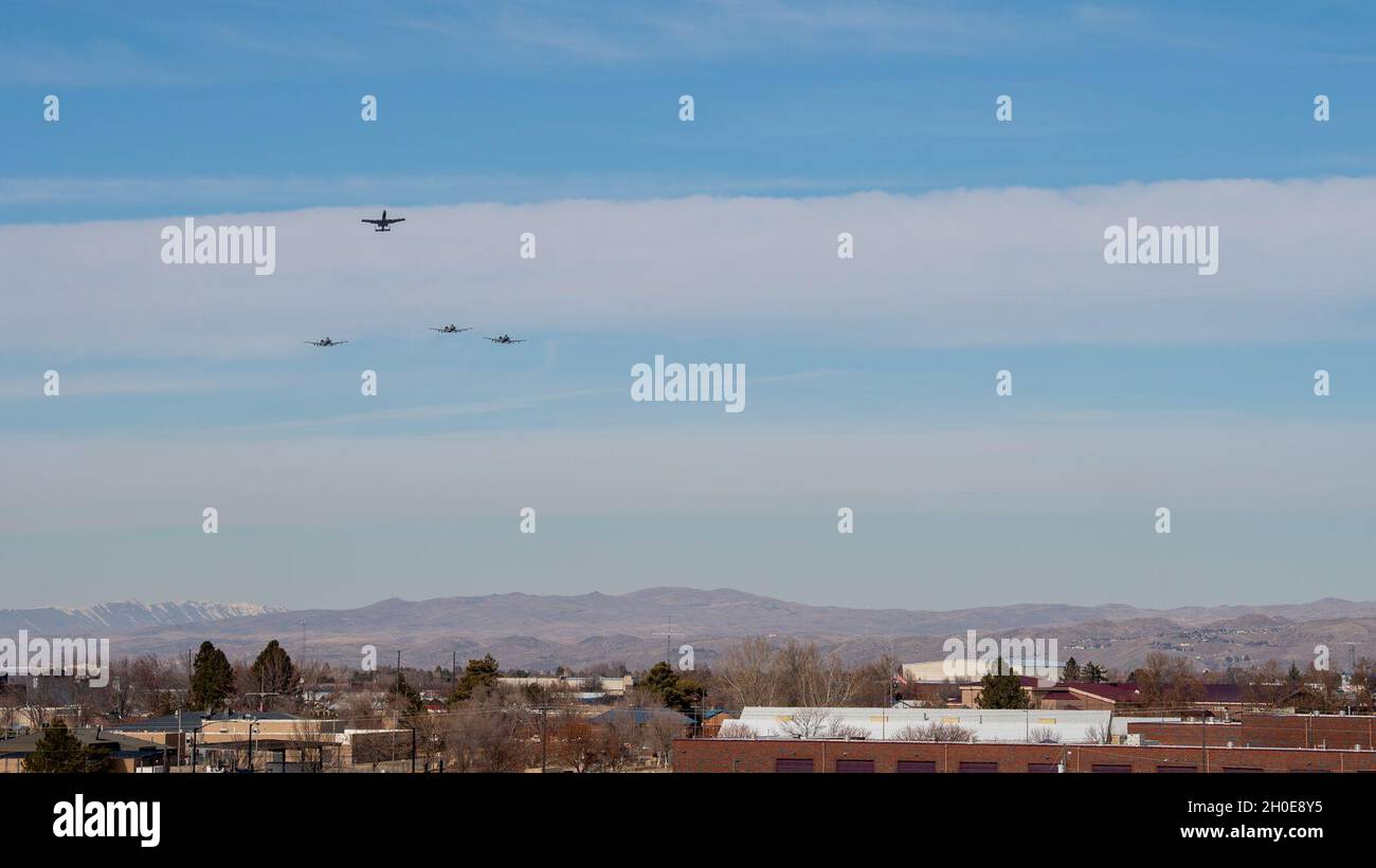 A-10 Thunderbolt IIs assigned to the 124th Fighter Wing perform a ...