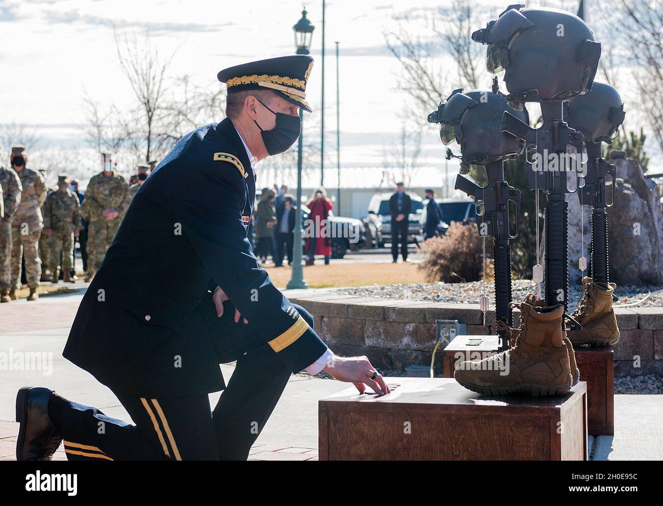 Gen. Daniel Hokanson, Chief of the National Guard Bureau, pays his ...