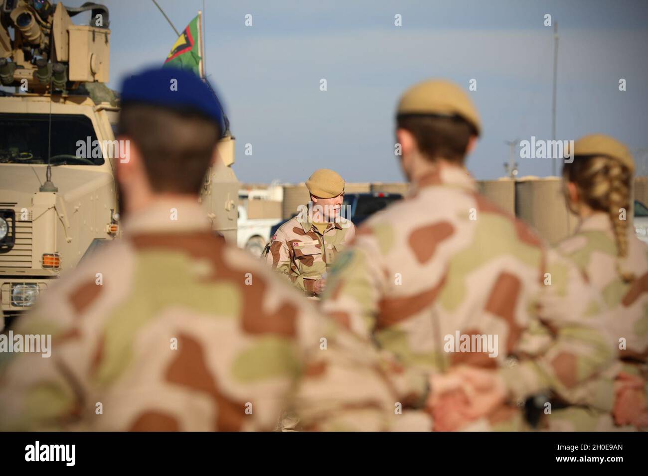Norwegian Soldiers from Task Force Vikings conduct a transfer of ...