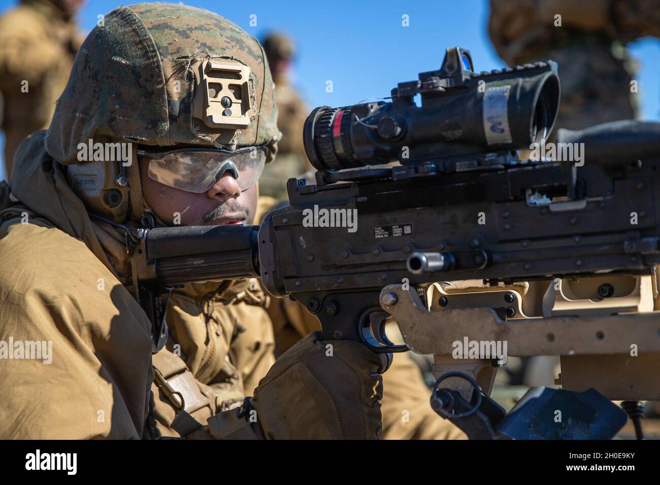 U.S. Marine Corps Lance Cpl. Isaiah Hubbard, a field artillery cannoner ...