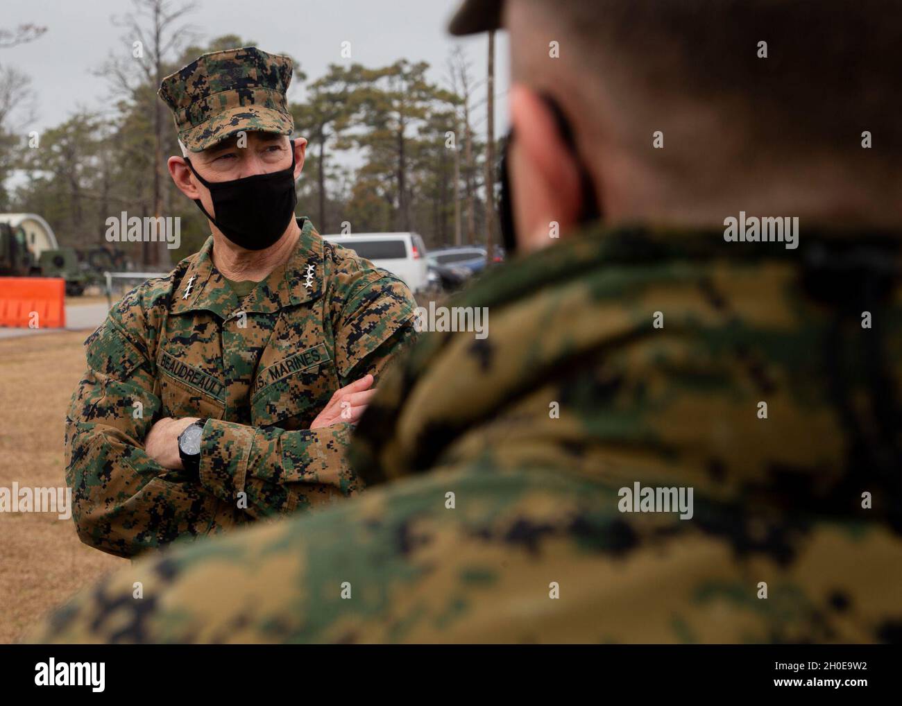 U.S. Marine Corps Lt. Gen. Brian Beaudreault, commanding general of II ...