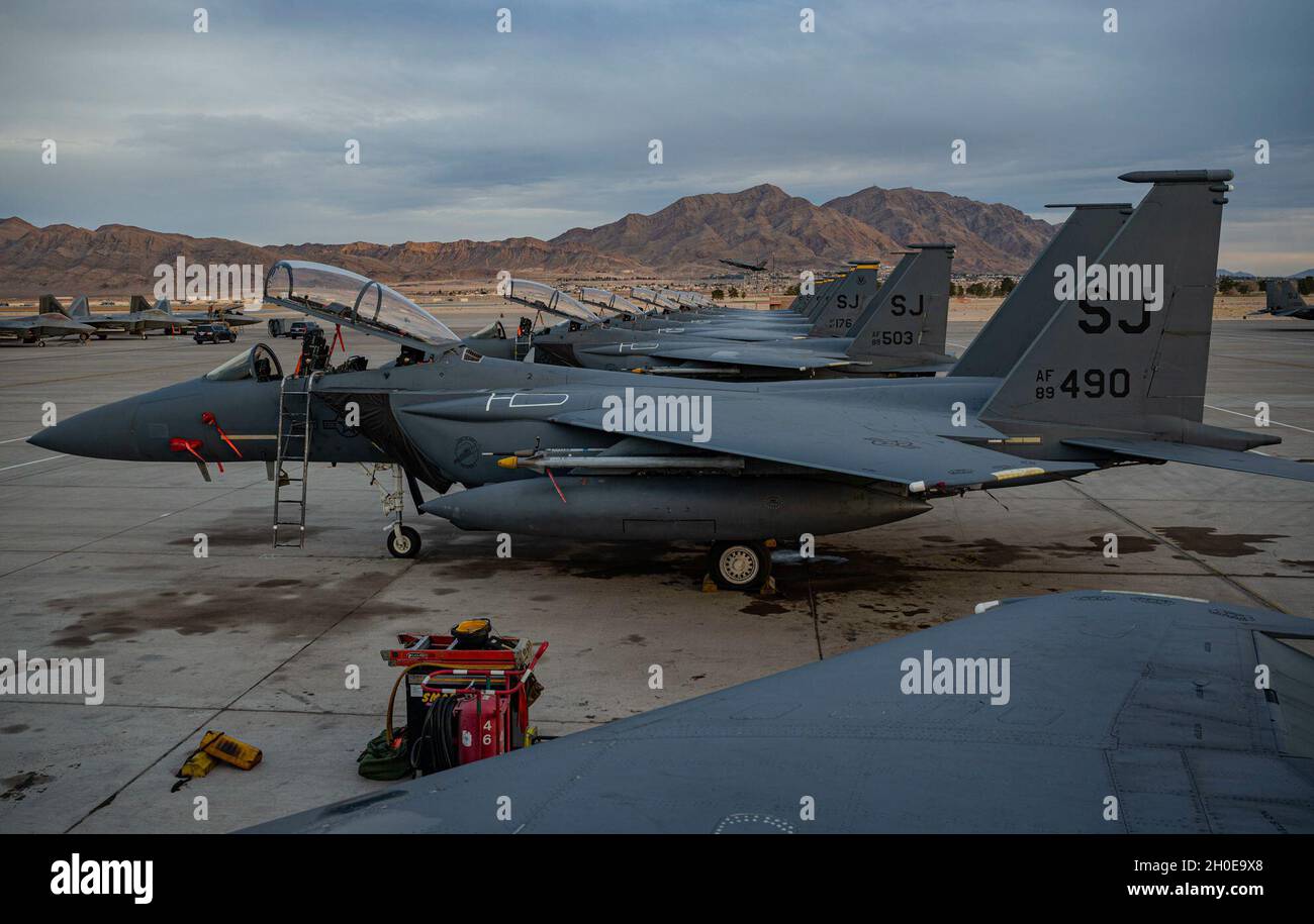 F-15E Strike Eagles assigned to the 336th Fighter Squadron, from Seymour Johnson Air Force Base ...