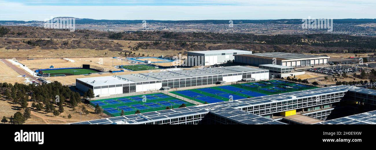U.S. AIR FORCE ACADEMY, Colo. – A bird's-eye view of the cadet athletic ...