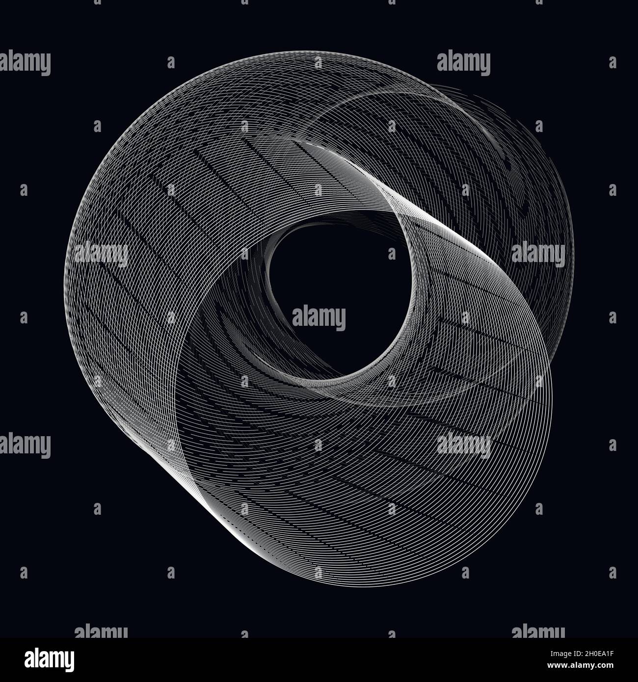 Modern abstract vector illustration. Digital futuristic monochrome ...