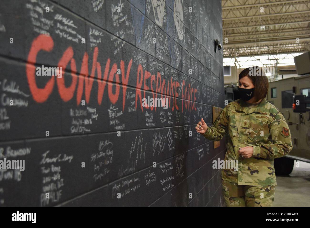 Chief Master Sgt. of the Air Force JoAnne S. Bass prepares to sign the ...