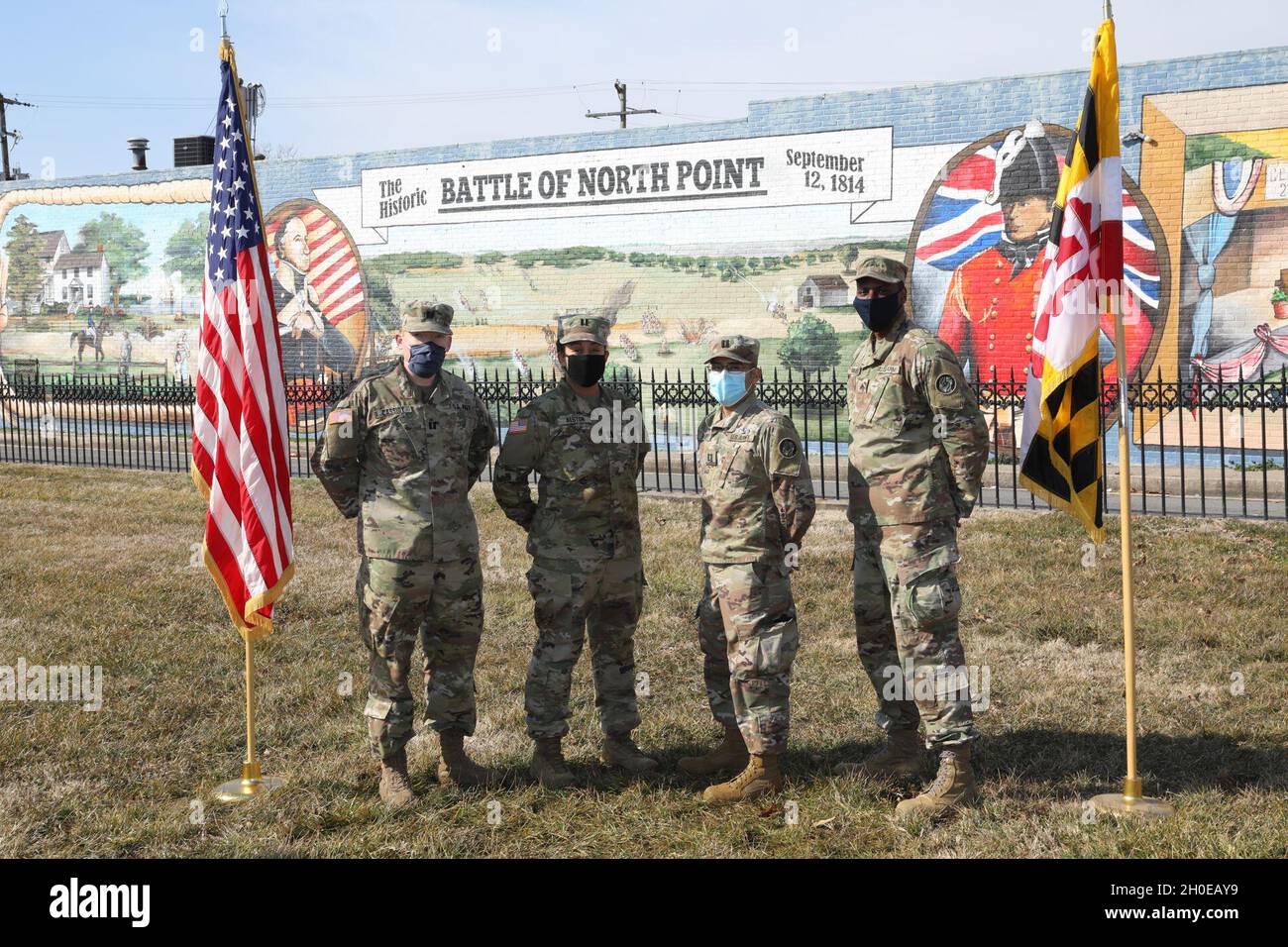 U.S. Army soldiers assigned to the Maryland National Guard Public ...