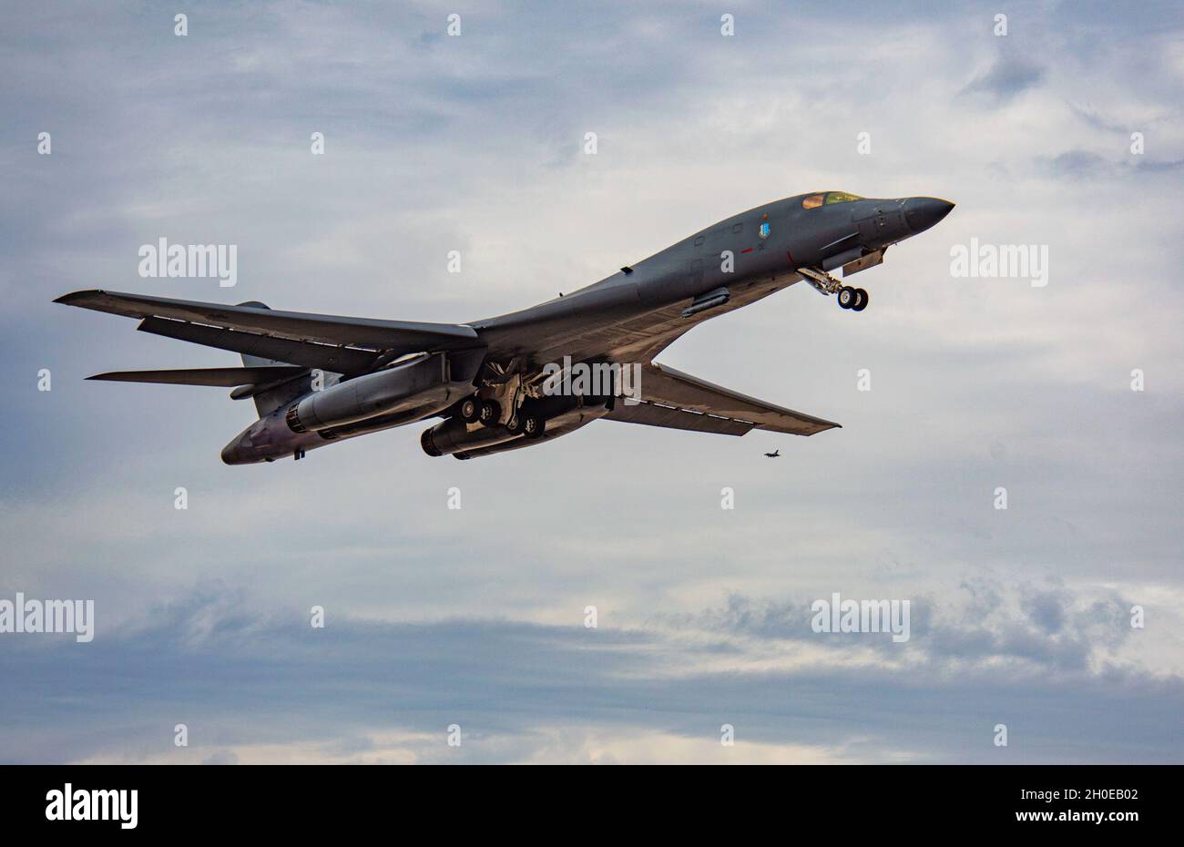 A B-1B Lancer, assigned the 34th Bomb Squadron, 28th Bomb Wing ...