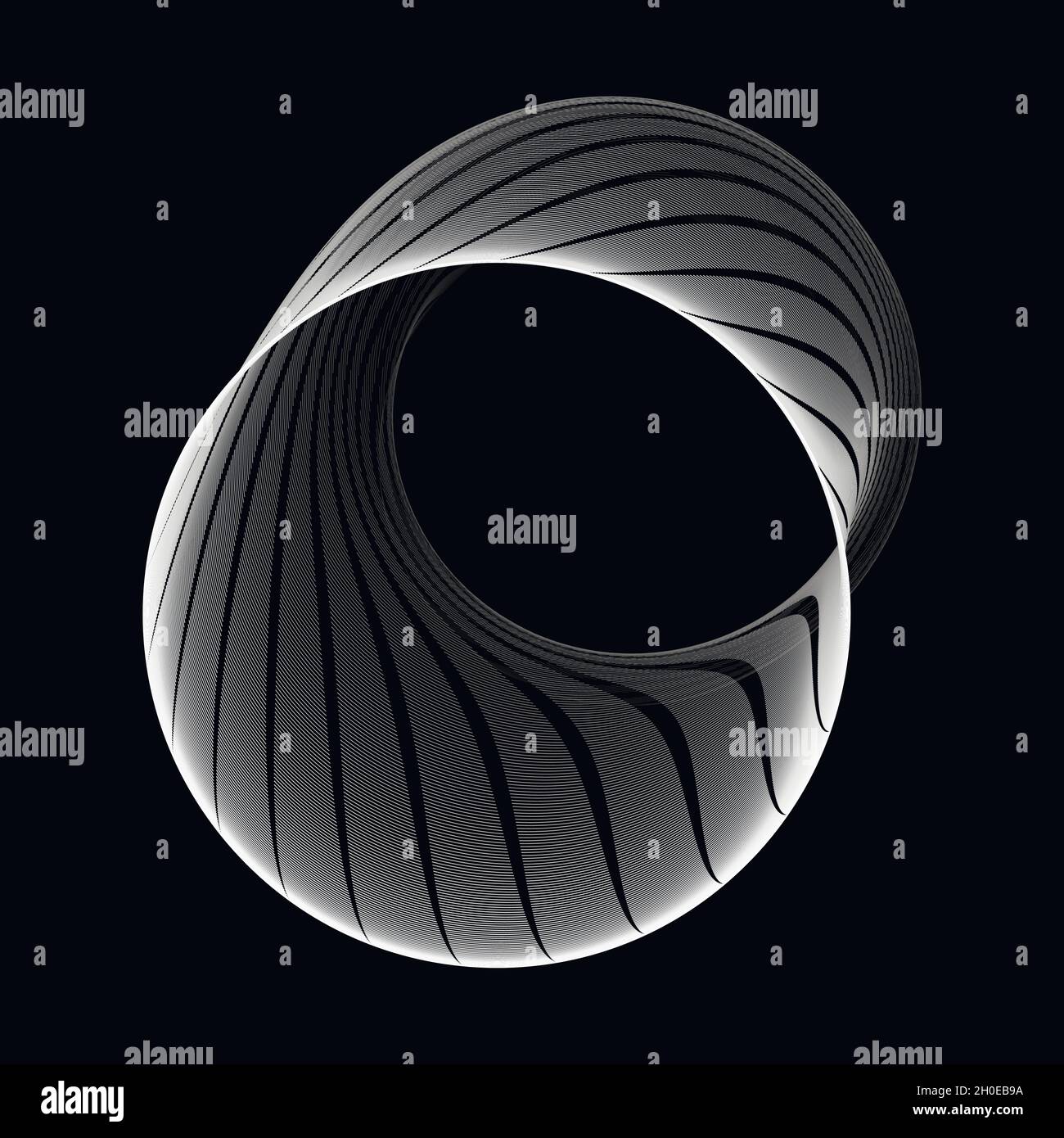 Modern abstract vector illustration. Digital futuristic monochrome ...