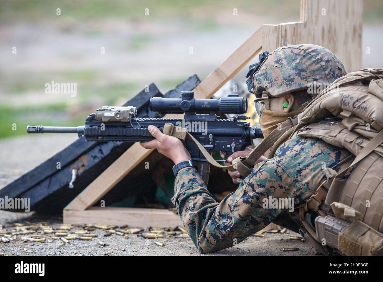 U.S. Marine Pfc. Adrian Solis, a student with Alpha Company, Infantry ...