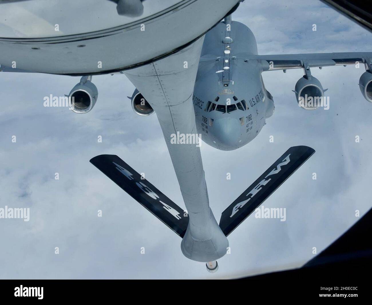 A U.S. Air Force KC-135 Stratotanker with the 434th Air Refueling Wing ...