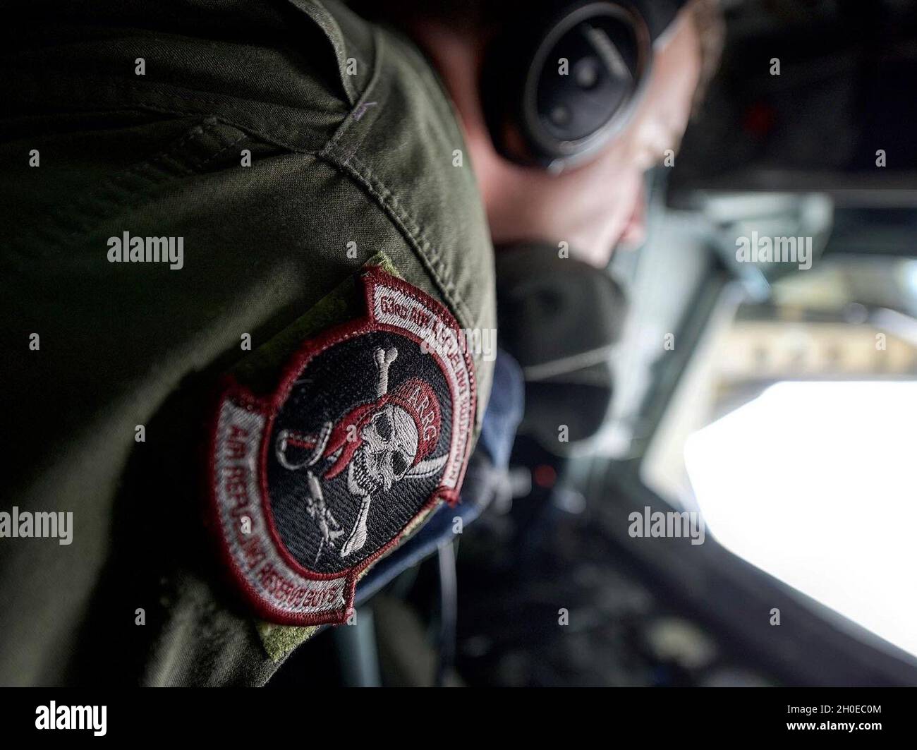 A U.S. Air Force Master Sgt. James Kyper, a boom operator with the 63rd ...