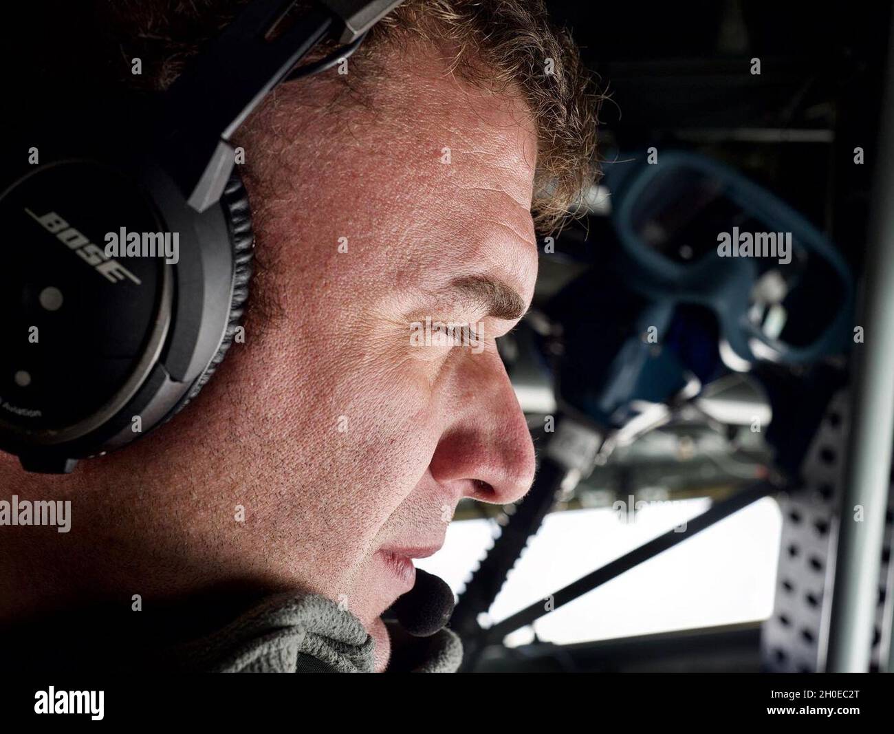 A U.S. Air Force Master Sgt. James Kyper, a boom operator with the 63rd ...