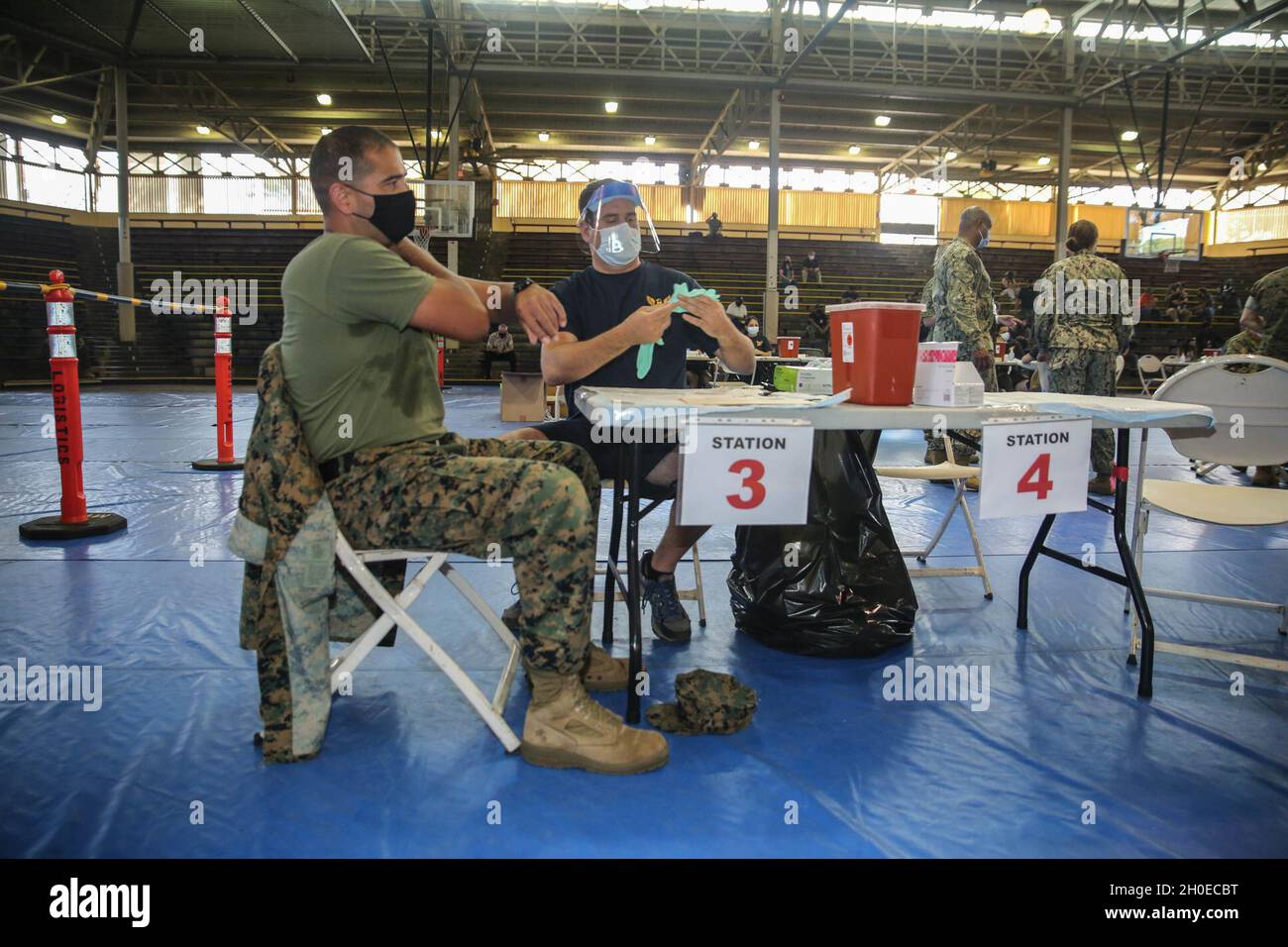 U.S. Marine Corps Maj. Arlie Miller, a food service officer with ...