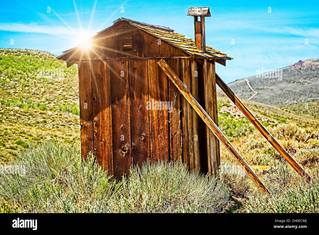 When You Gotta Go! - A vented outhouse at the Bodie Ghost Town State ...