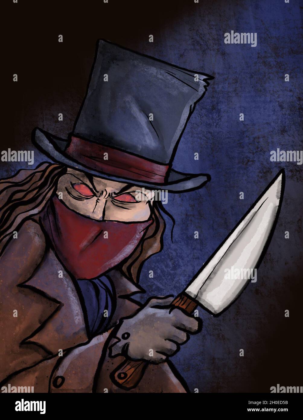Jack The Ripper Illustration High Resolution Stock Photography and ...
