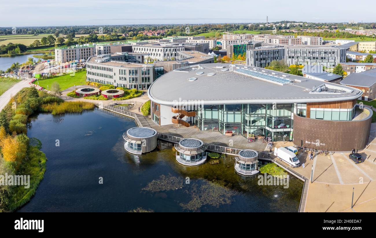 UNIVERSITY OF YORK, YORK, UK - OCTOBER 11, 2021. An aerial view of the ...