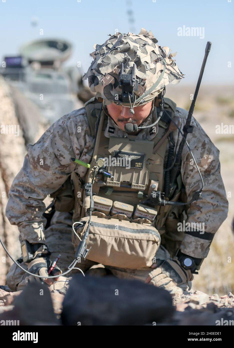 U.S. Marine Corps Capt. Connor Ernst, an air officer with 2nd battalion ...