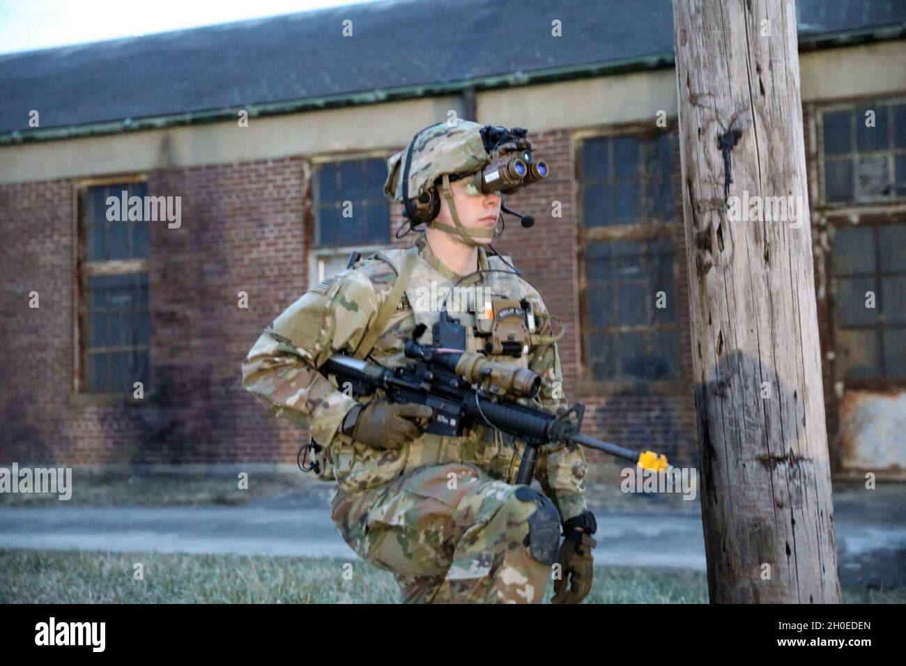 A Soldier from the 2-506, 101st Airborne Division dons the Enhanced ...