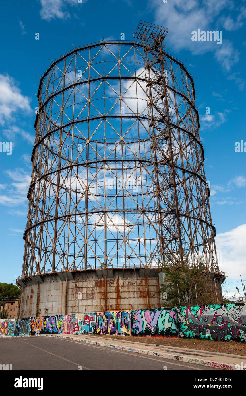 Rome, Italy 08/10/2021: Gazometer. © Andrea Sabbadini Stock Photo - Alamy