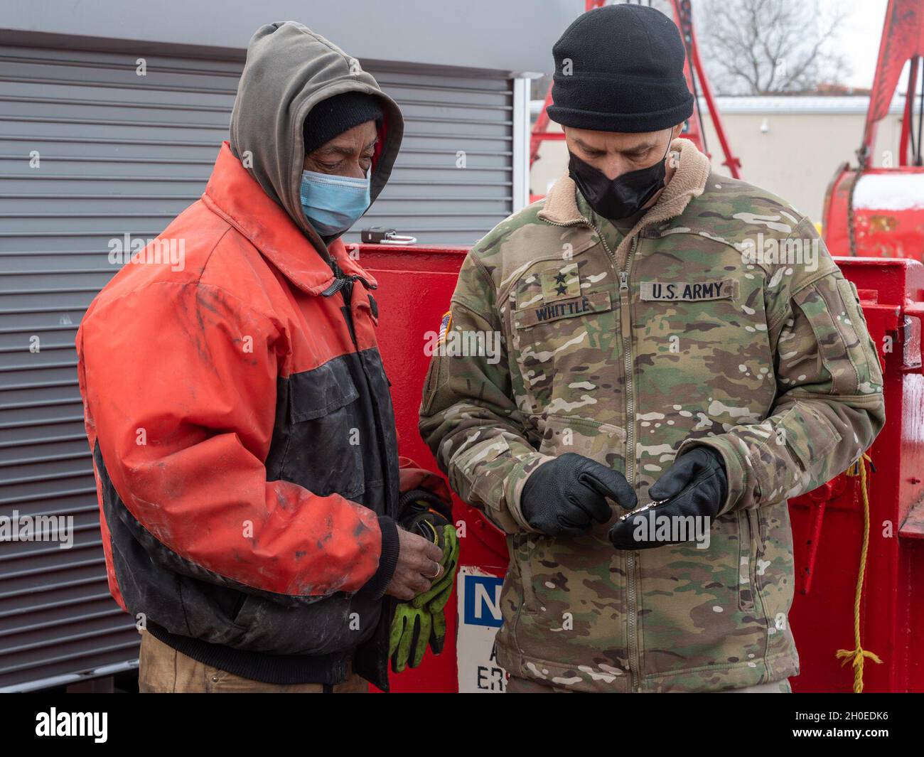 Anthony Gilmore, head deckhand of the U.S. Army Corps of Engineers ...