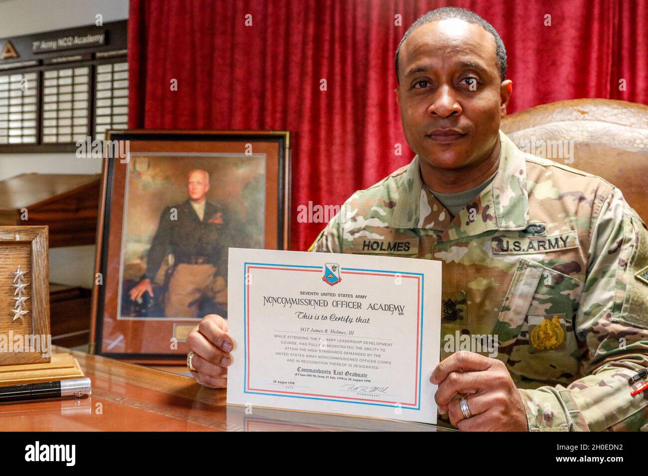 U.S. Army Command Sgt. Maj. James Holmes III, the 35th commandant of ...
