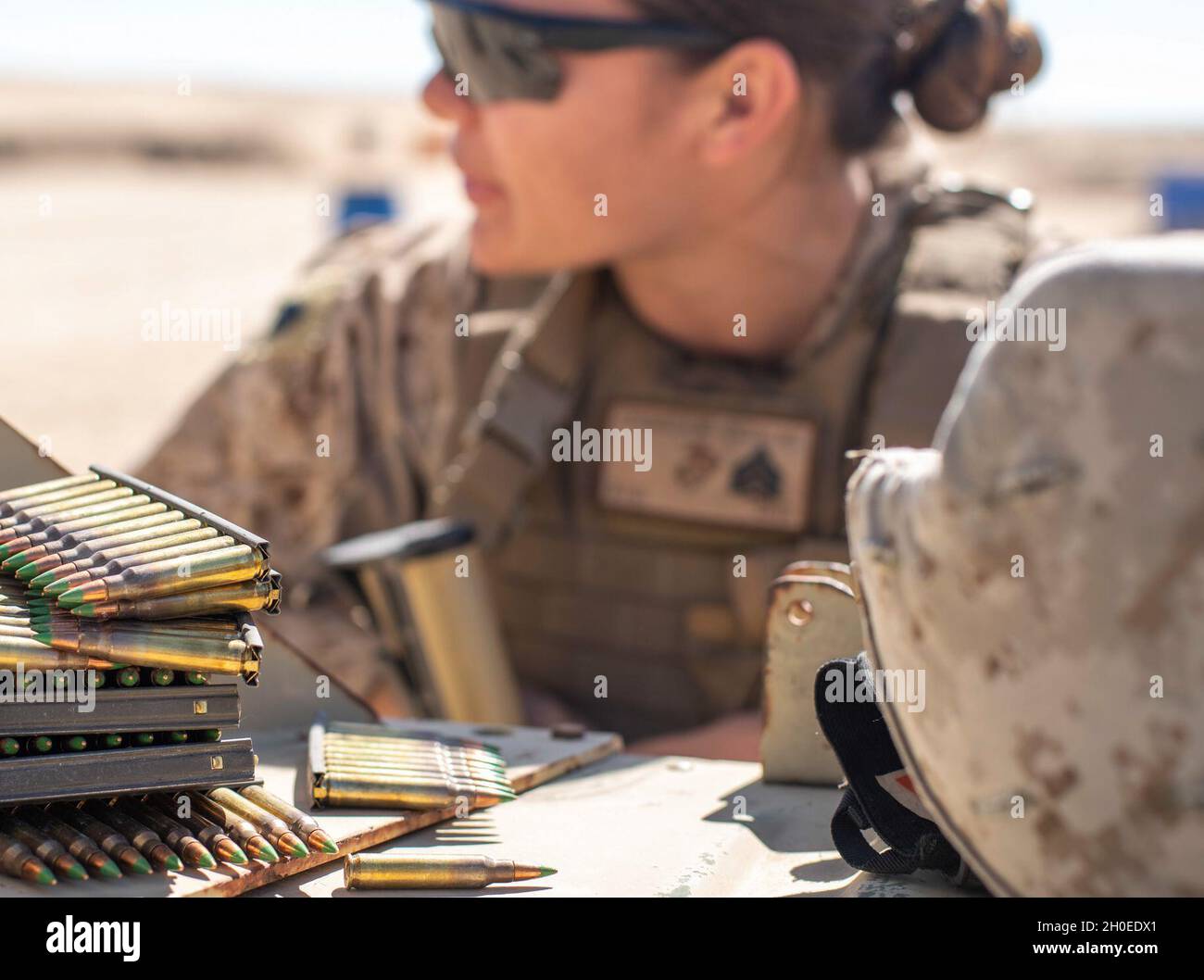 U.S. Marine Corps Sgt. Angeline Prakelt, a wrecker operator and member ...