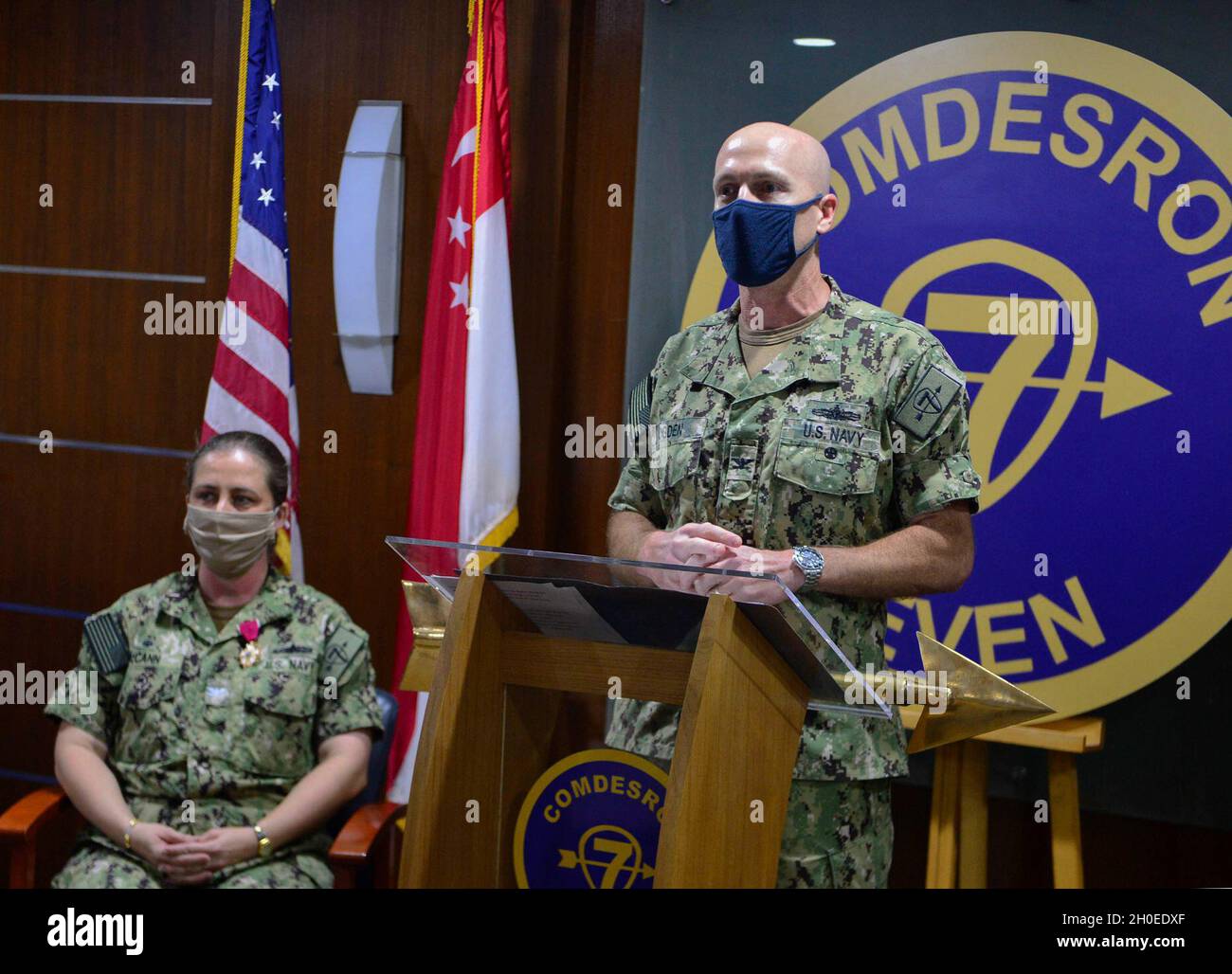 210211-N-UA460-0146 SINGAPORE (Feb. 11, 2021) – Capt. Tom Ogden ...