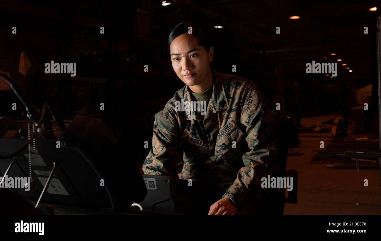 U.S. Marine Corps Sgt. Angelica J. Angeles, a Satellite Transmissions ...