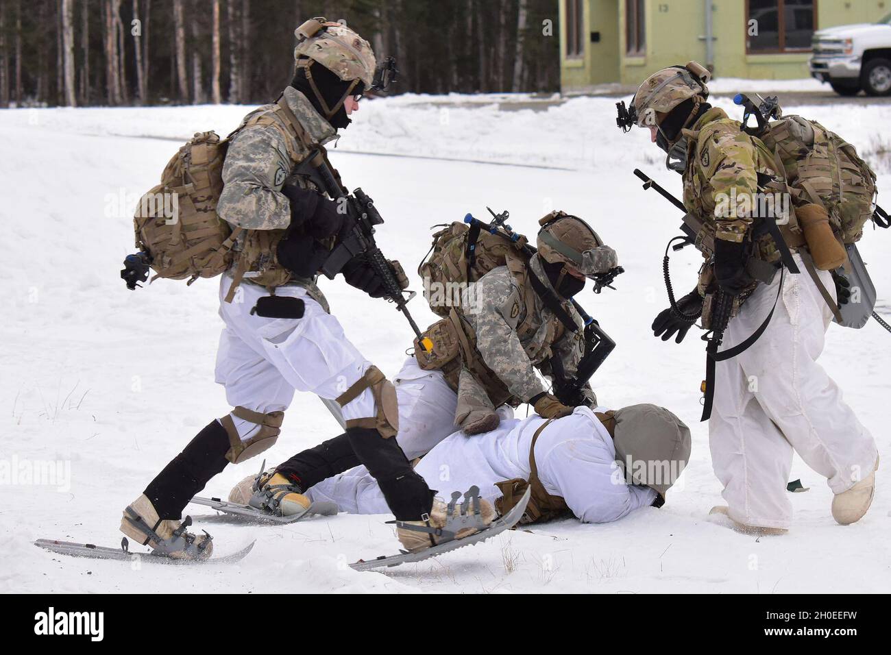 Paratroopers from C Company, 3rd Battalion, 509th Parachute Infantry ...