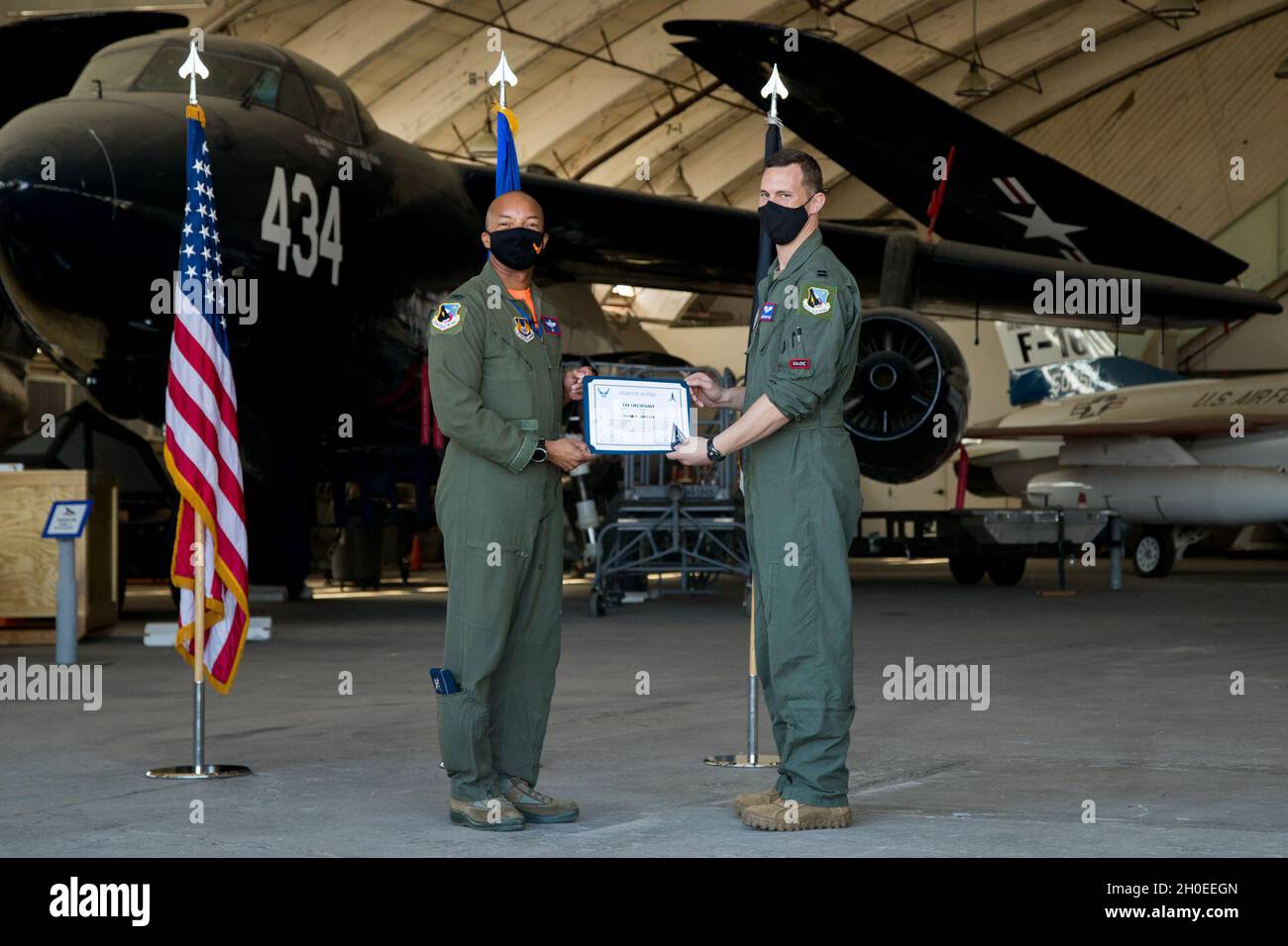 Capt. Christopher Reis, accepts his U.S. Space Force certificate from ...
