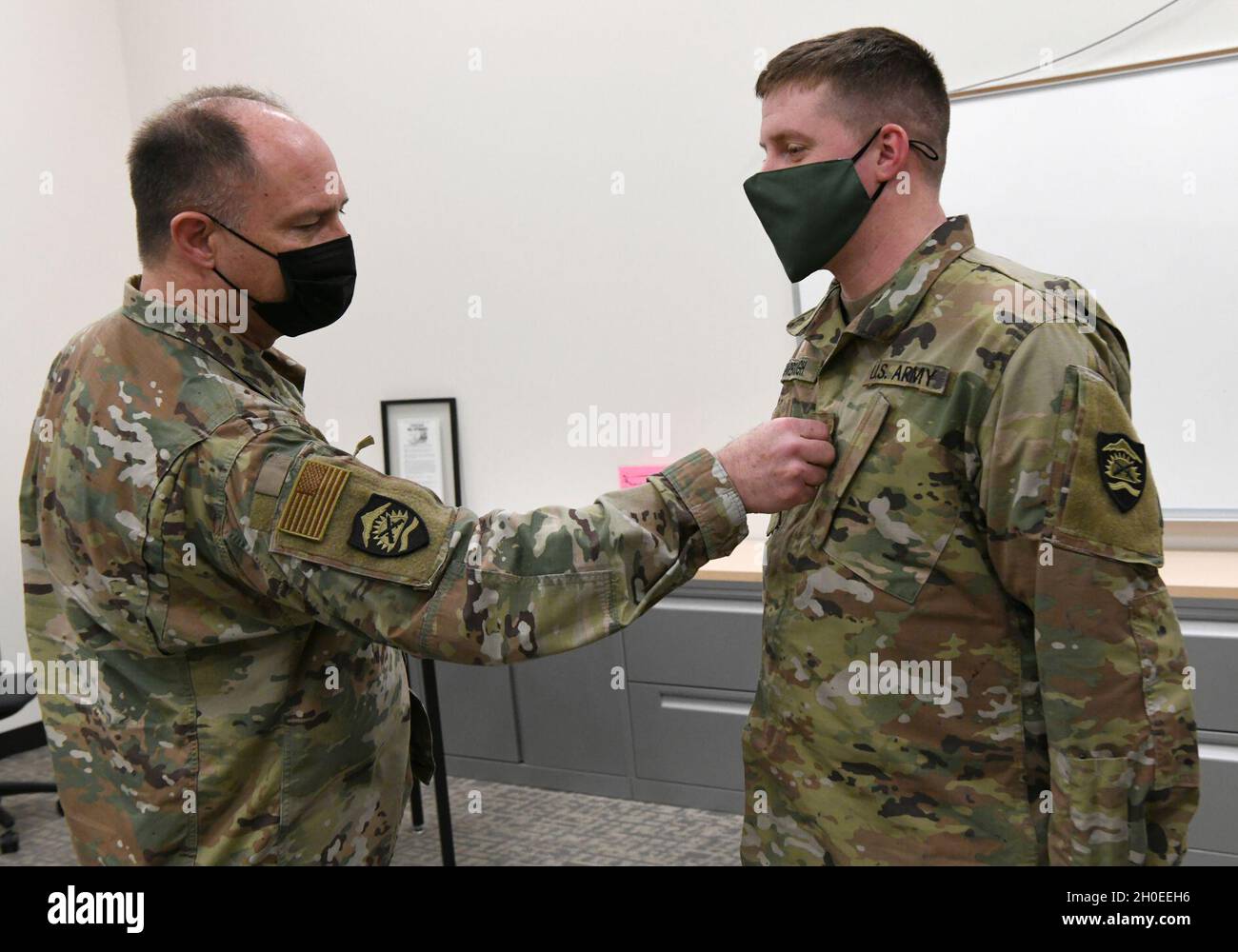 Maj. Gen. Michael E. Stencel, Adjutant General, Oregon (left) promotes ...