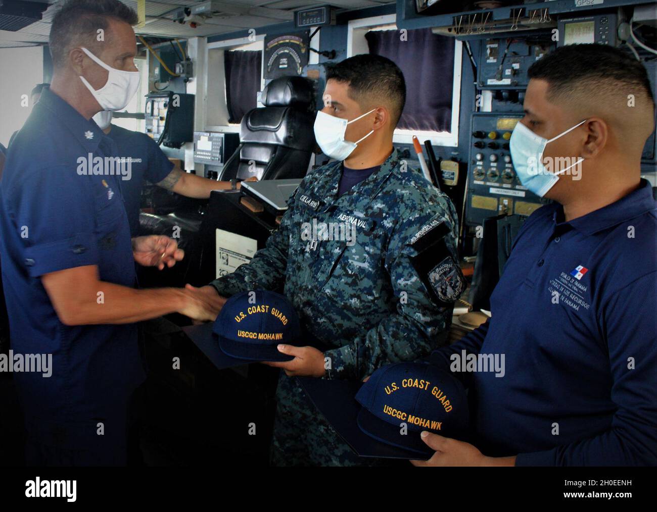 Coast Guard Cutter Mohawk (WMEC 913) crew and two Panamanian law ...