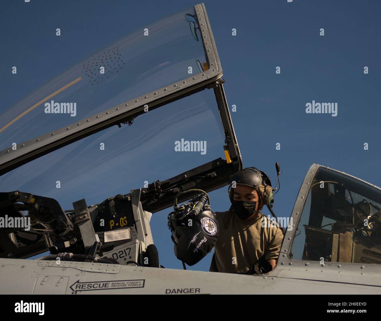 U.S. Air Force Senior Airman Michael Hollowell, an aircraft maintenance ...