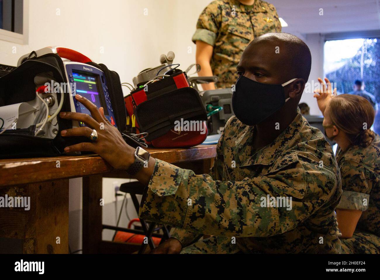 U.S. Navy Hospital Corpsman 2nd Class Dionti Parham, 3rd Battalion, 3rd ...