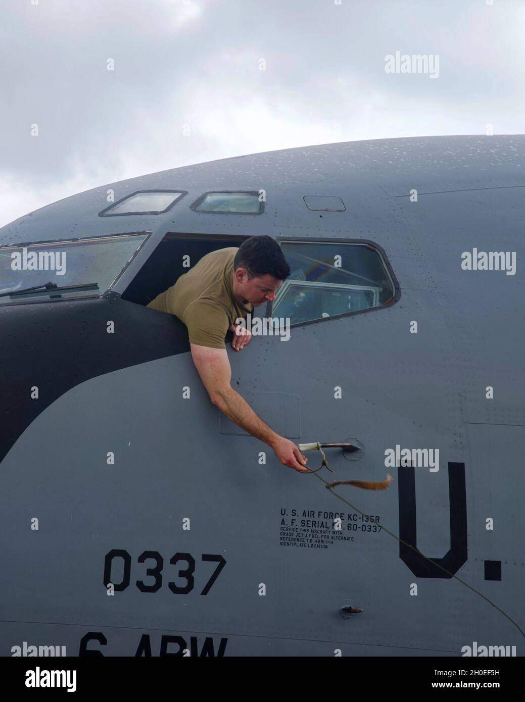 U.S. Air Force pilots and boom operators, with the 63rd Air Refueling ...