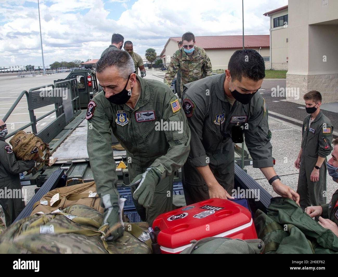 U.S. Air Force pilots and boom operators, with the 63rd Air Refueling ...
