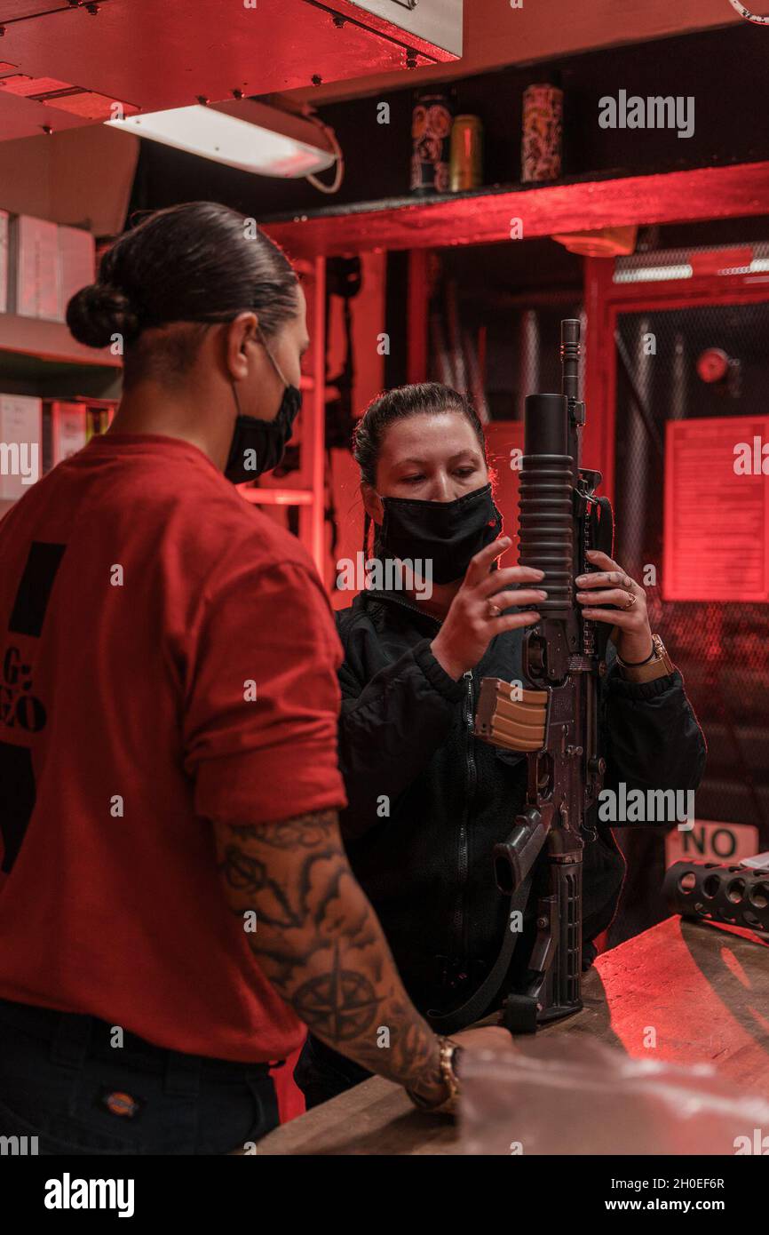SOUTH CHINA SEA (Feb. 11, 2021) – U.S. Navy Gunner’s Mate 1st Class ...