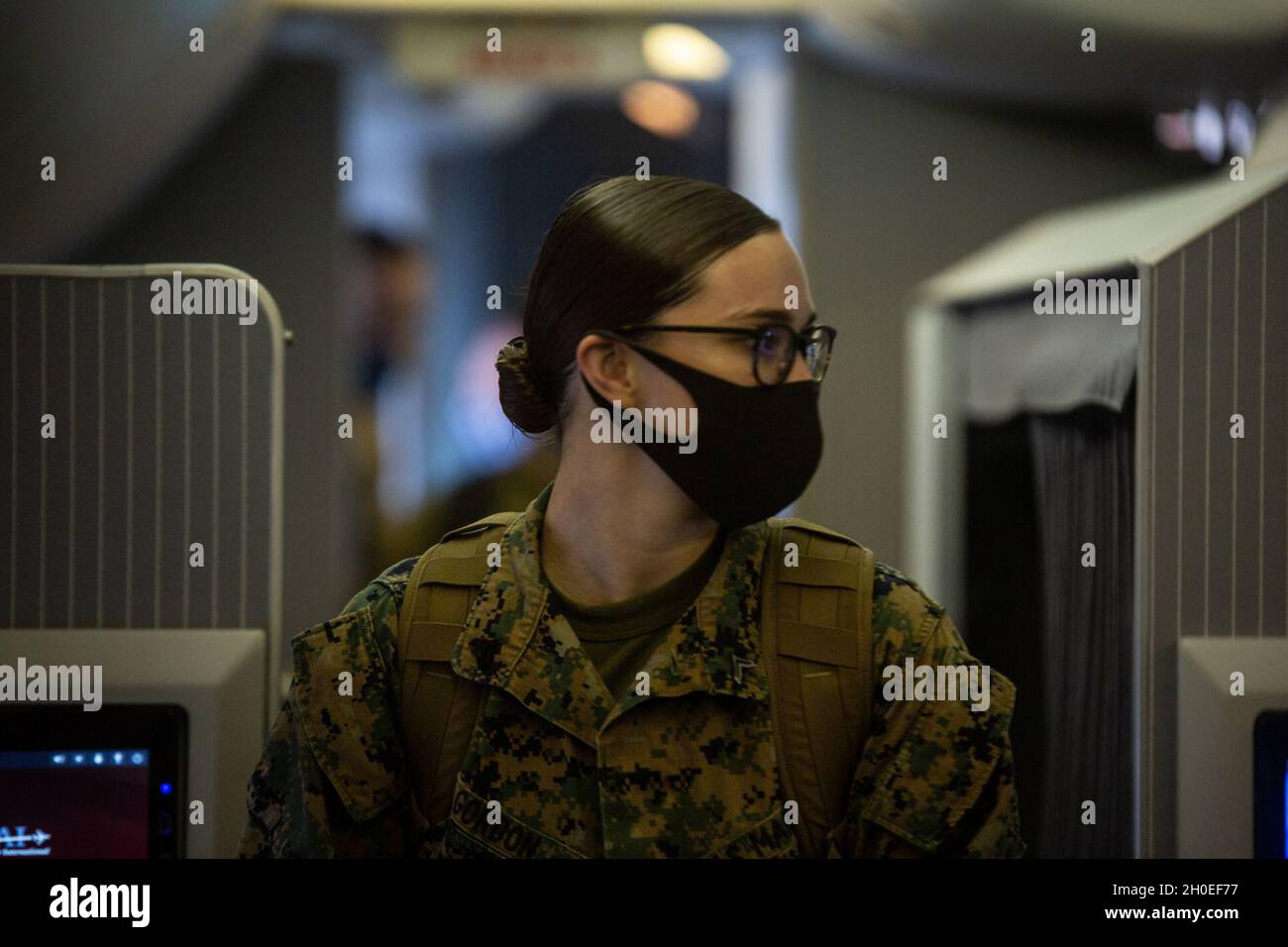 U.S. Marine Corps Cpl. Lydia Gordon, a combat graphics specialist with ...